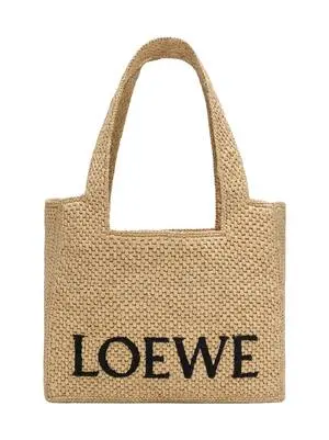 Loewe Medium Raffia Tote Bag - Beige