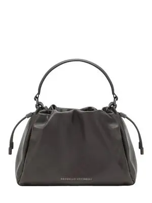 Brunello Cucinelli Bucket Mellow Small Bag - Brown