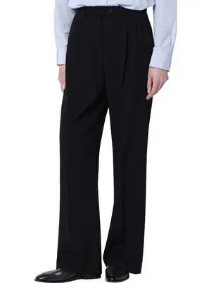 THE ROW Wool Trousers - Black