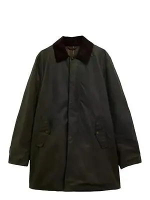 BARACUTA X Barbour Corduroy-collar Coat - Green