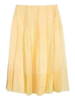 ISOLDA Horizonte Espelhado Pleated Midi Skirt