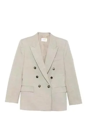 Saint Laurent Double-breasted Button Blazer - Neutrals