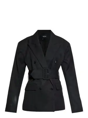 Remain Birger Christensen Belted Double-breasted Blazer - Black