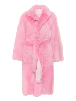 BLUMARINE Fur Button-Up Coat