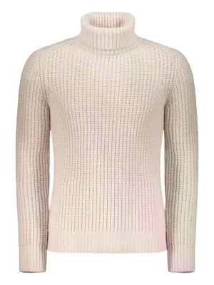 MOORER Ribbed-knit Roll-neck Sweater - Neutrals