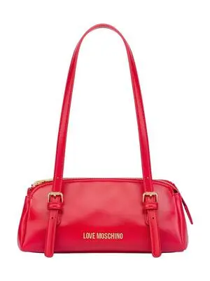 Moschino Buckle Shoulder Bag - Red