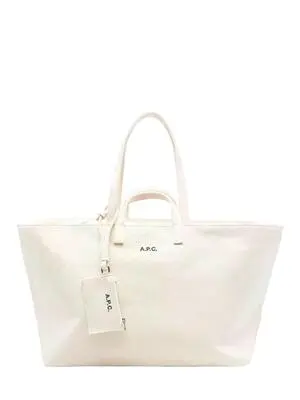 A.p.c. Le Drummer Toile Tote Bag - White