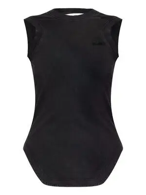 Attico Logo Sleeveless Top - Black