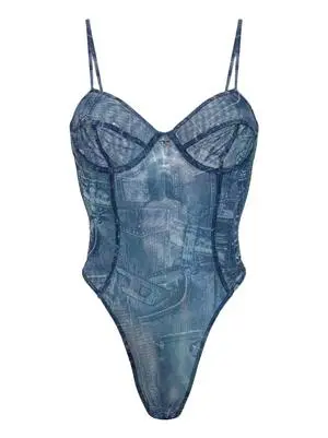 DIESEL Print Bodysuit - Blue