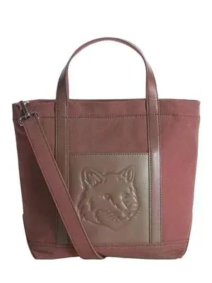 Maison Kitsuné Small Fox Head Tote - Brown