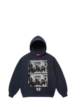 Supreme Graphic-Print Hoodie Blue
