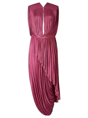 Tory Burch Draped Midi Dress - Pink