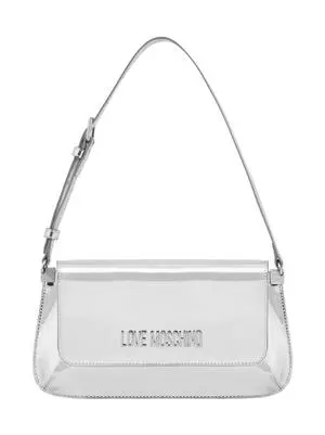 Moschino Logo Shoulder Bag - Silver