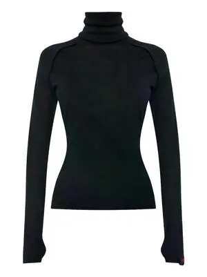 Victoria Beckham Turtleneck Top - Black