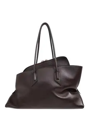 Attico La Passeggiata Medium Leather Tote Bag - Brown