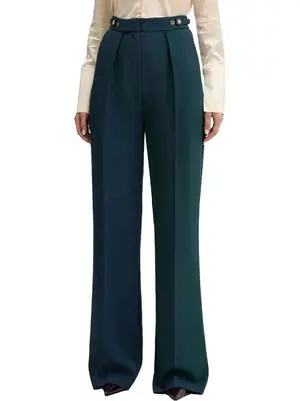 Elisabetta Franchi Crêpe Palazzo Pants - Blue