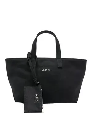 A.p.c. Small Le Drummer Toile Tote - Black