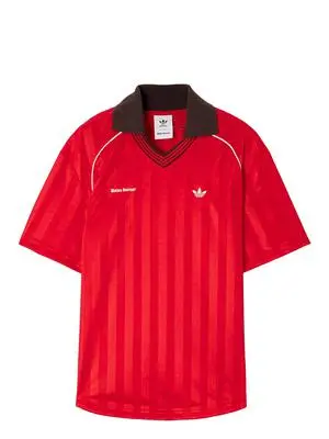 ADIDAS ORIGINALS Wales Bonner Embroidered Striped Recycled-jersey T-shirt - Red