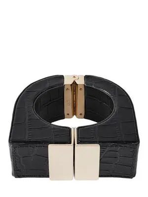 TOM FORD Croc-effect Patent-leather Cuff - Black