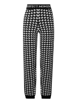 Perfect Moment Houndstooth Merino Wool Leggings - Black
