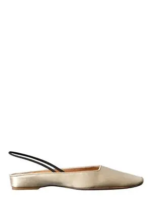 Calvin Klein Kate Satin Slingback Flats - Ivory