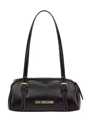 Moschino Buckle Shoulder Bag - Black
