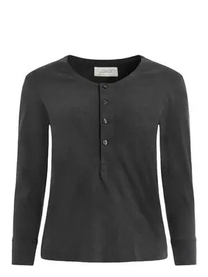 The Great. Buttoned Top - Grey