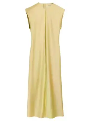Ami Raw-edge Sleeveless Midi Dress - Yellow