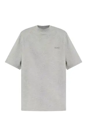 Attico Embroidered-logo Short-sleeve T-shirt - Grey