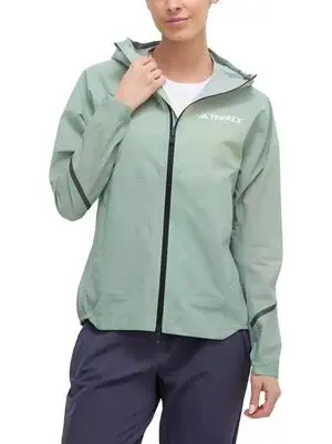 Adidas Reflective-detail Hooded Jacket - Green