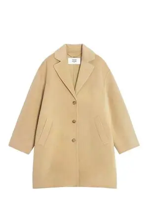Maison Kitsuné Button Wool Coat - Neutrals