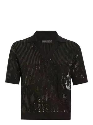 Dolce & Gabbana Sequin-embellished T-shirt - Black