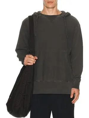 SNOW PEAK Garment Dyed Hoodie - Charcoal