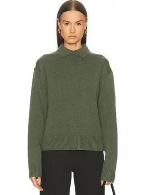 EAVES X Coco Oaklee Collared Sweater - Avocado