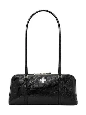Tory Burch Crinkle Leather Satchel Black