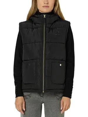 Gerard Darel Maura Hooded Vest - Black
