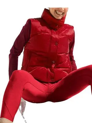 Beyond Yoga Big Cozy Puffer Vest - Holly Red