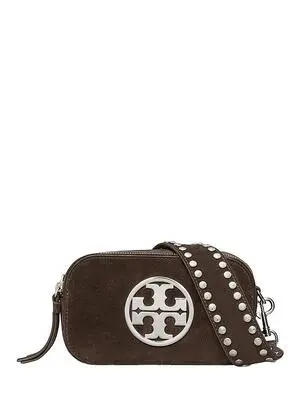 Tory Burch Miller Suede Mini Crossbody Shadow Oak