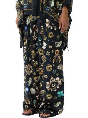 Camilla Printed Wide Leg Silk Pants - Amulets And Alchemy