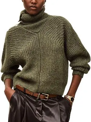 Ba&sh Roumane Turtleneck Sweater Khaki