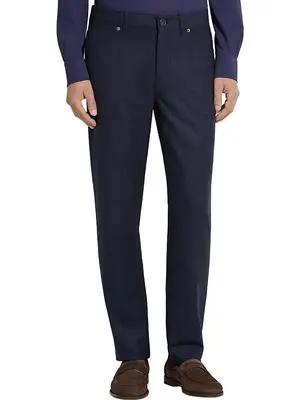 Zegna Wool And Cashmere Pants - Dark Blue