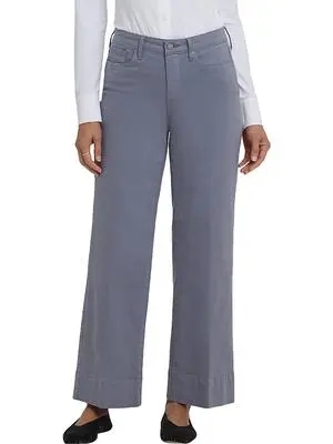 NYDJ Petites Teresa Wide Leg Ankle Jeans - Shadow Blue