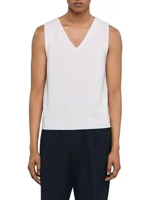 Sandro Gianni V-neck Sweater Vest - Off White