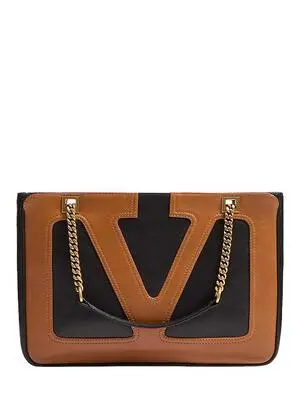 Valentino Garavani Viva Superstar Small Shopping Shoulder Bag - Black