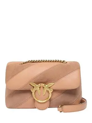 Pinko Love Puff Mini Convertible Crossbody - Toast Pink-matt Gold