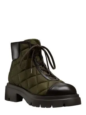STUART WEITZMAN Hudson Quilted Boots - Olive