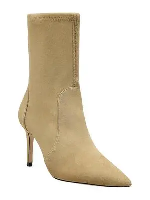 STUART WEITZMAN Power 75 Zip Booties - Golden Olive