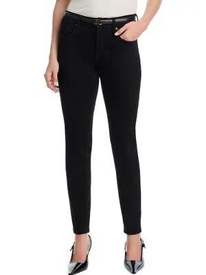 Aqua Mid-rise Skinny Jeans - Black