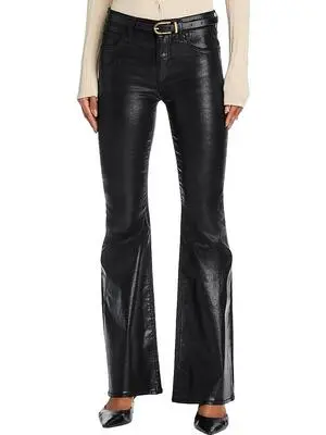 Rag & Bone Flexi Dahlia Full Flare Jeans - Black Coated