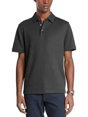 Michael Kors Textured Waffle Polo Shirt - Black